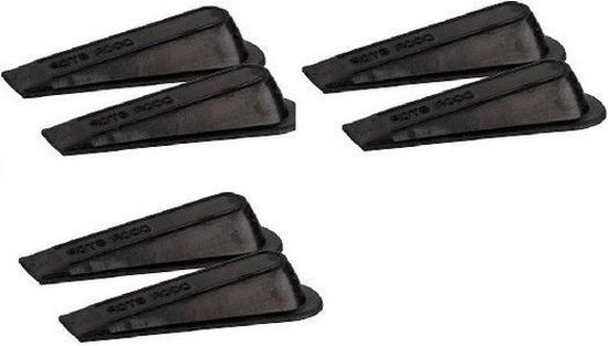 6x Butée de porte / coin de porte plastique noir | bol.com