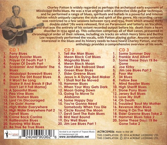 Complete Recordings 1929-34, Charley Patton | CD (album) | Muziek | bol.com