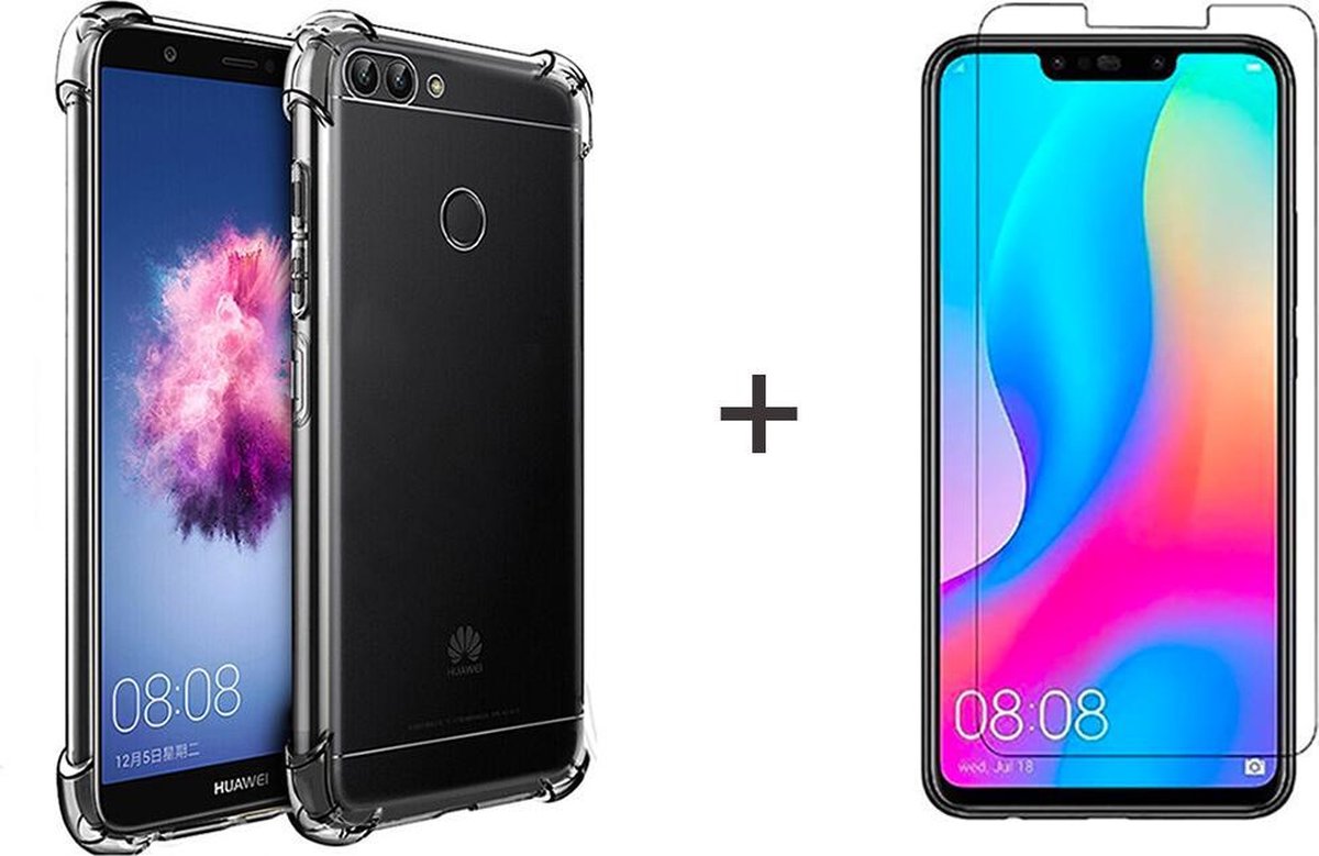 Huawei p smart 2018 hoesje shock proof case hoes cover transparant - 1x ...