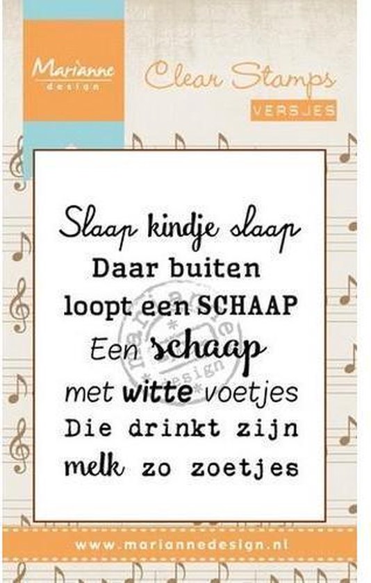 Marianne Design Stempel Liedje Slaap kindje slaap (Nederlands) CS0961 | bol