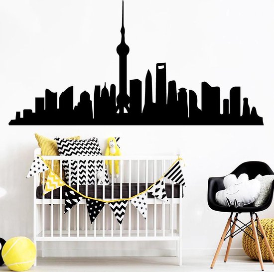 Shanghai muursticker - Shanghai wallsticker - Shanghai skyline ...
