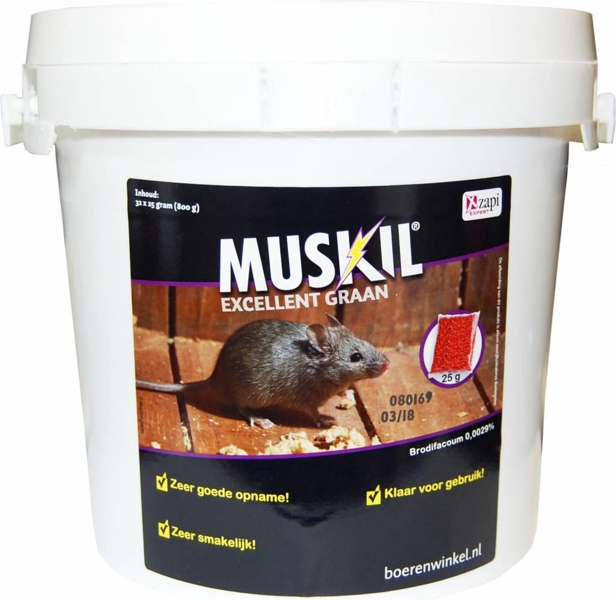 Muskil graan ratten en muizengif 800 gram | bol