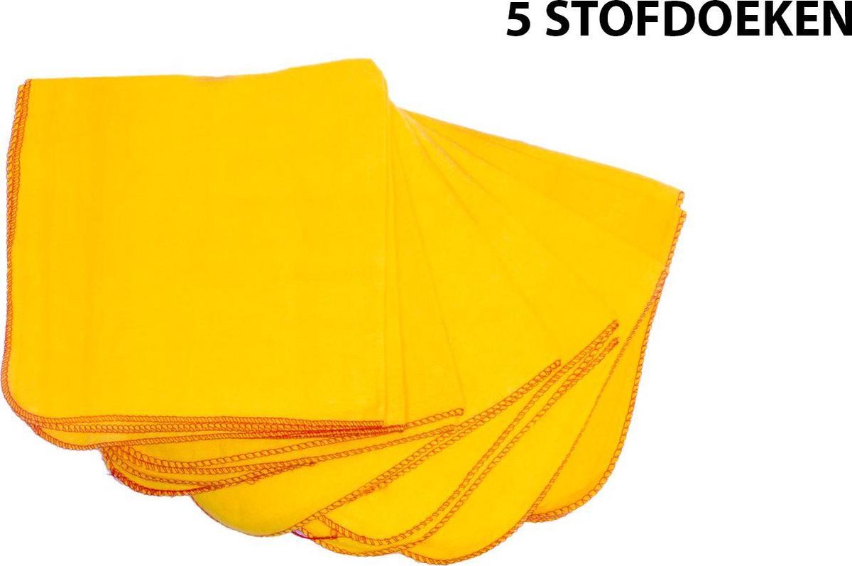 Sorprese - 5 stuks - gele stofdoeken - 40 x 50 GROOT - stofdoek ...