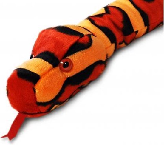 Pluche rode knuffel slang 200 cm | bol.com