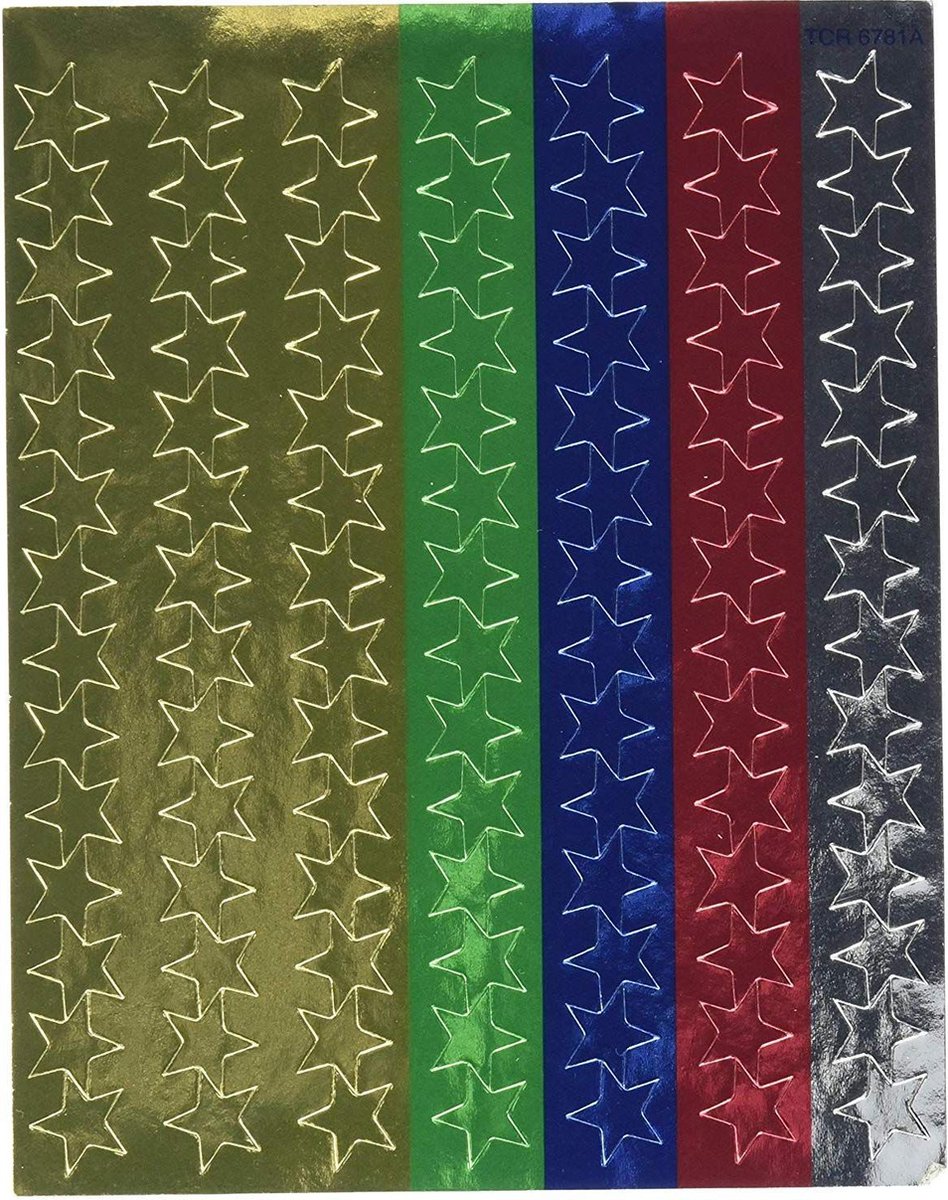 Glimmende Glitter Sterrenstickers | 490 Stickers Gekleurde Sterren ...