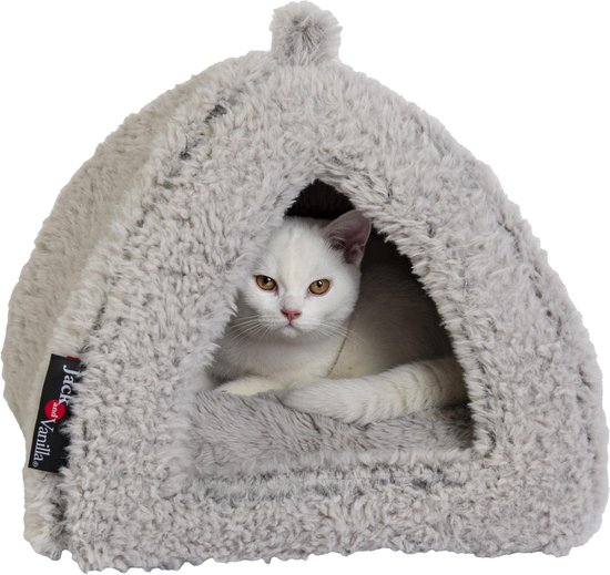 Jack and Vanilla Kattenmand JV SHELL Iglo - 37x37x37cm | bol