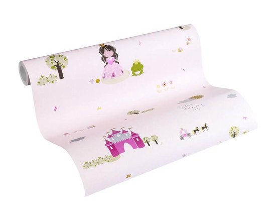 PRINSES EN DE KIKKER BEHANG | Kinderkamer - roze meerkleurig - A.S ...