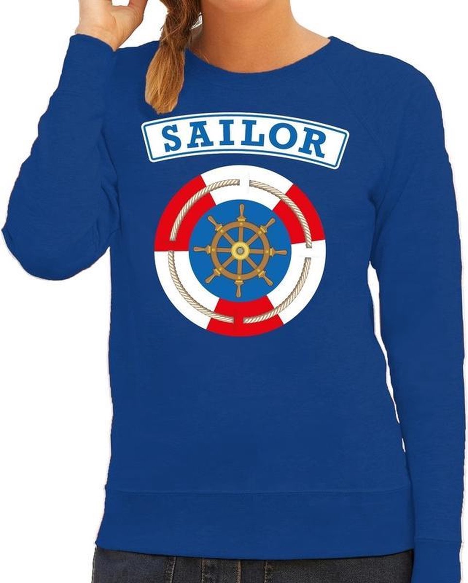 Zeeman/sailor verkleed sweater blauw voor dames - maritiem carnaval ...
