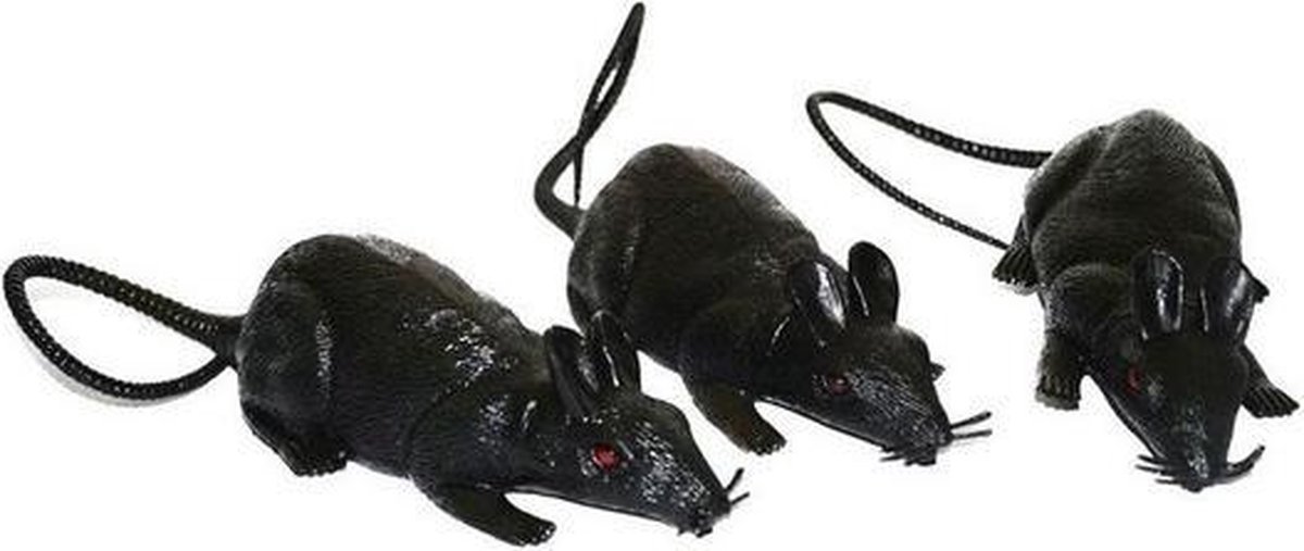 30x Grote plastic ratten 12 cm - Halloween/horror decoratie/versiering ...