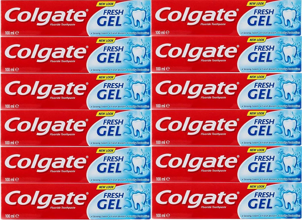 Colgate Tandpasta Fresh Gel - 12 x 100 ml - voordeelverpakking | bol.com