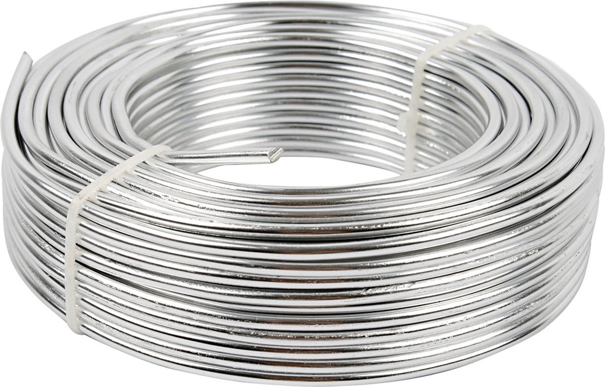 Creotime Aluminium draad, dikte 3 mm, zilver, 29 m | bol.com