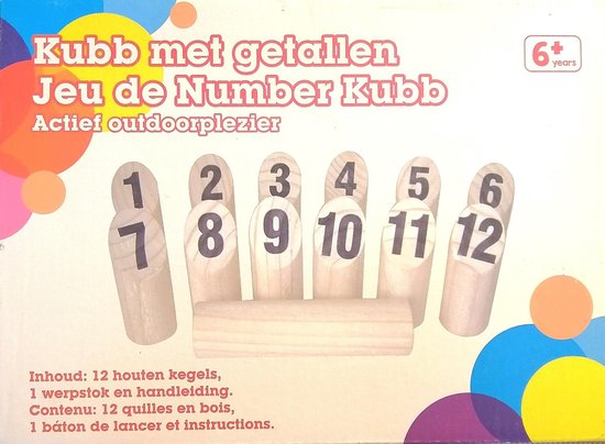 Kubb met getallen - Number Kubb - Molkky - Fins Buitenspel met Blokken - KERST tip | bol