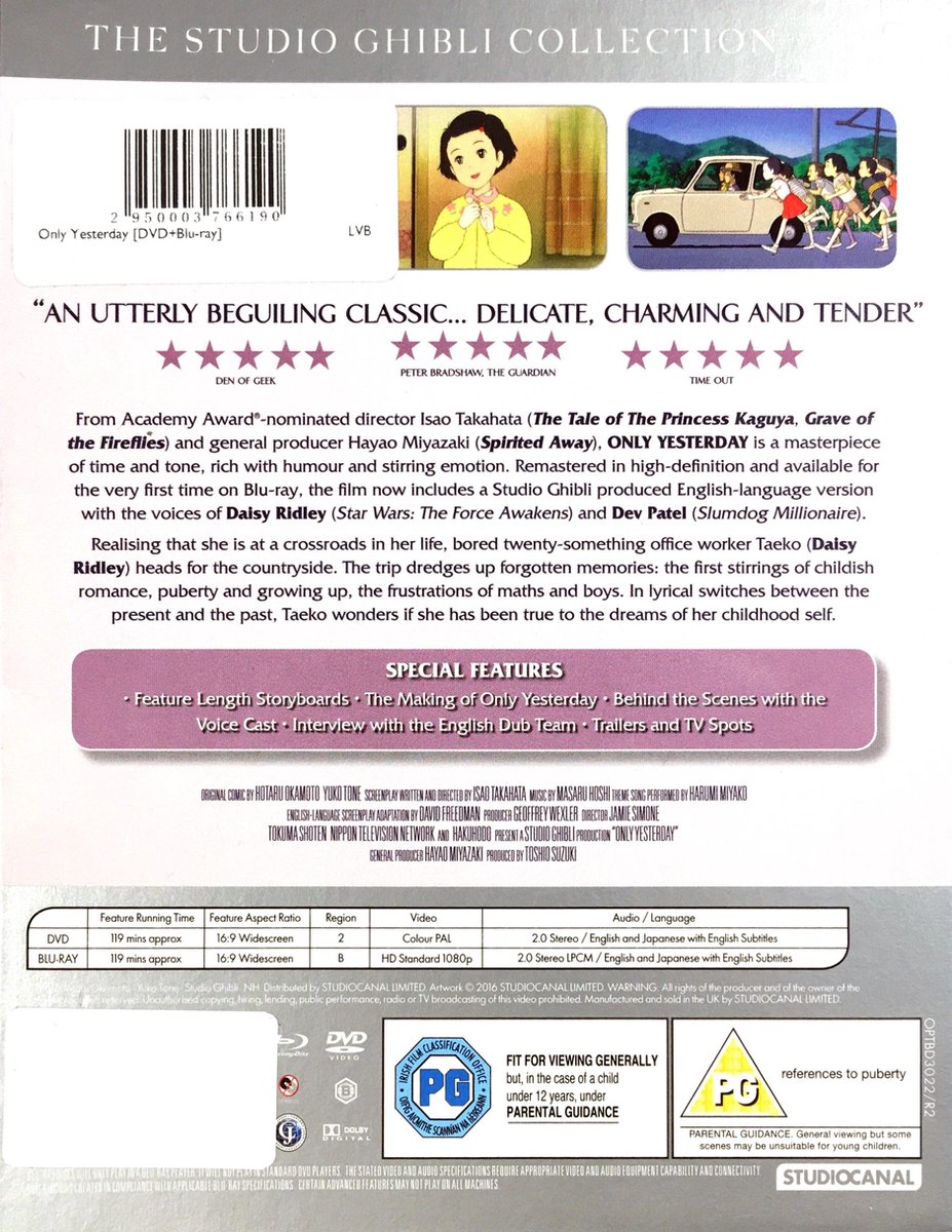 Only Yesterday [DVD+Blu-ray] (import) (Blu-ray) | Dvd's | bol.com
