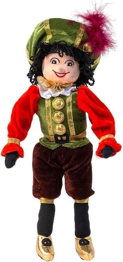 Pietje Retro roetveeg in traditioneel, luxe kostuum, 40 cm | bol