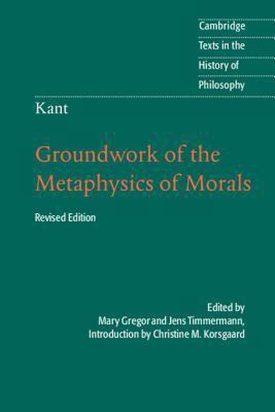 Kant Groundwork Of Metaphysics Morals | 9781107401068 | Thomas K ...