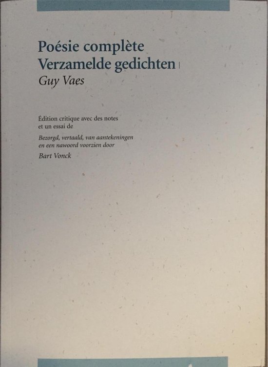 Verzamelde gedichten, Guy Vaes | 9789492339089 | Boeken | bol
