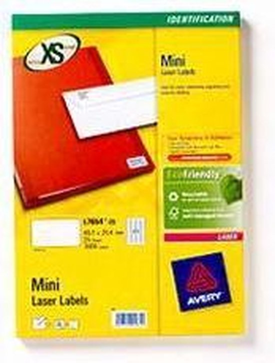 Avery White Mini Laser Labels Wit | bol.com