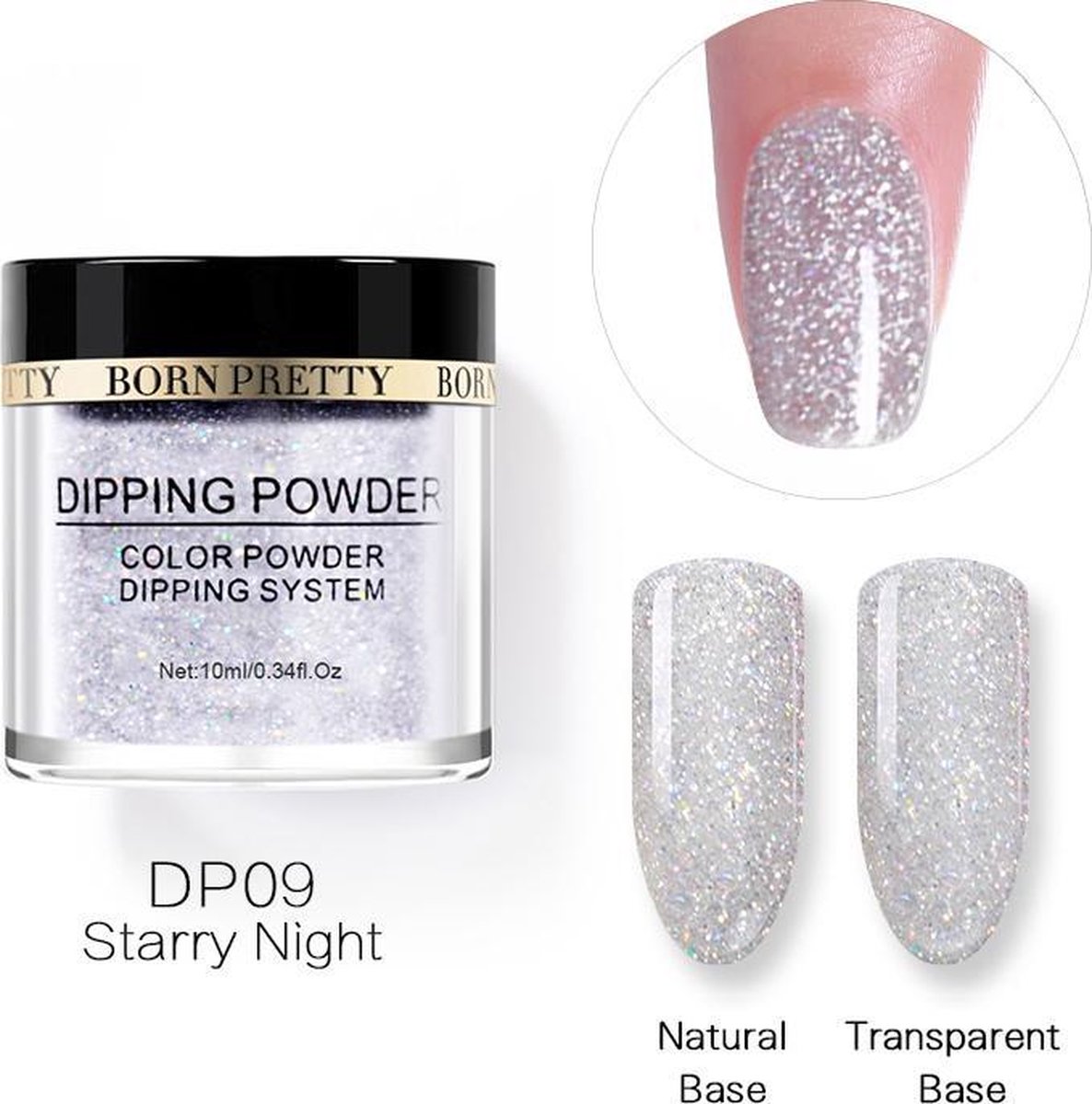 Dip poeder nagels - Starry Transparant - Geschikt voor acryl nagels ...