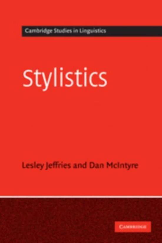 Stylistics | 9780521728690 | Lesley Jeffries | Boeken | bol.com