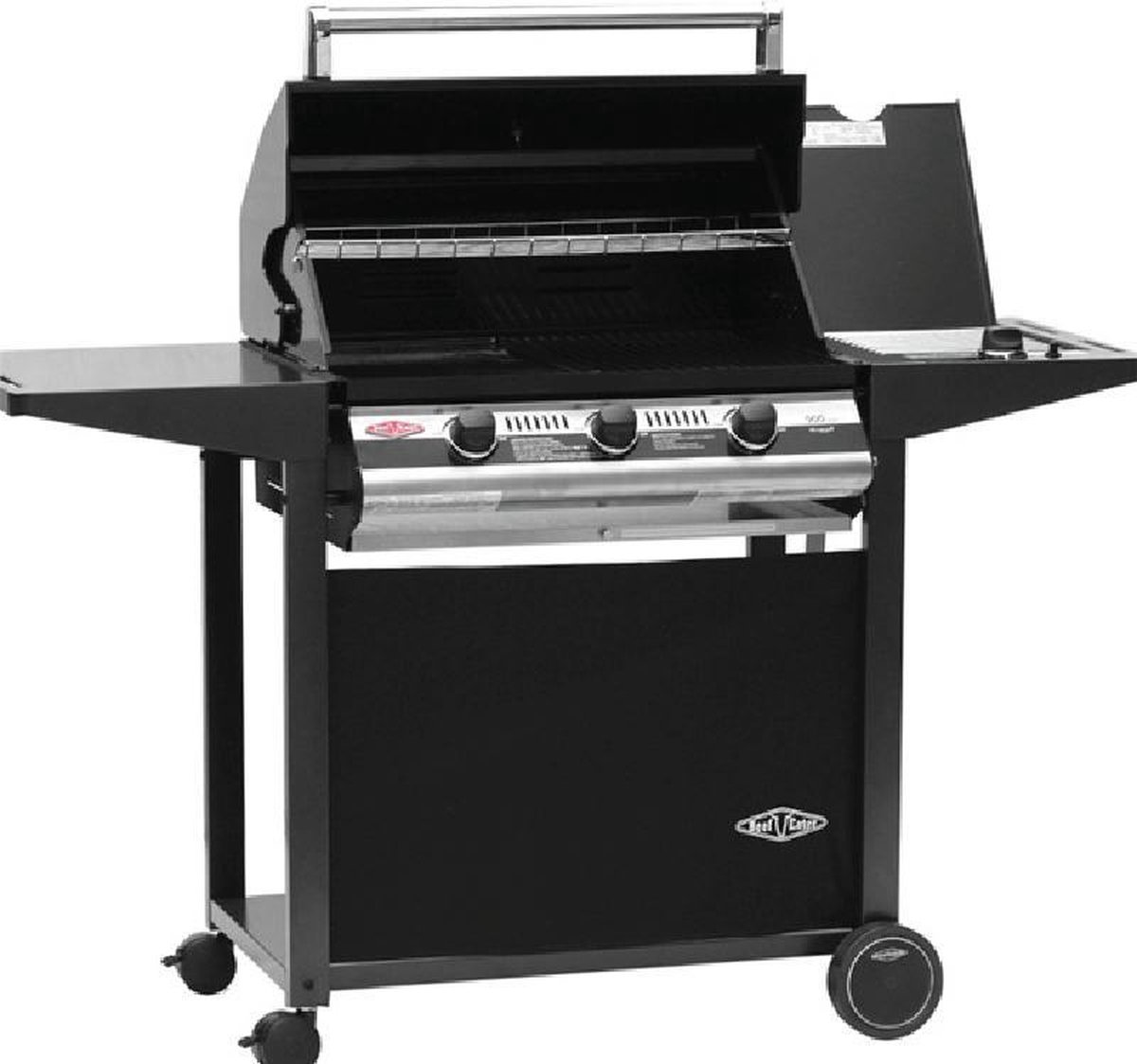 BeefEater BBQ 3 branders 900 series deluxe BBQ met zijbrander en metale ... BeefEater BBQ 3 branders 900 series deluxe BBQ met zijbrander en metale ...
