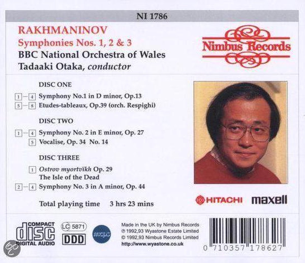 BBC Welsh Symphony Orchestra, Tadaaki Otaka - Rachmaninov: Symphonies Nos. 1,2 & 3 (3... | bol.com