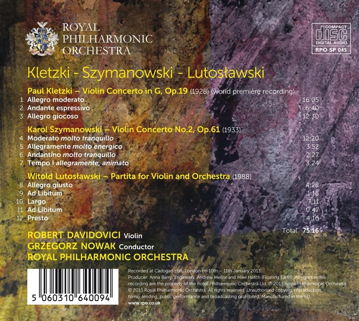 Violin Concertos, Rpo | CD (album) | Muziek | bol.com