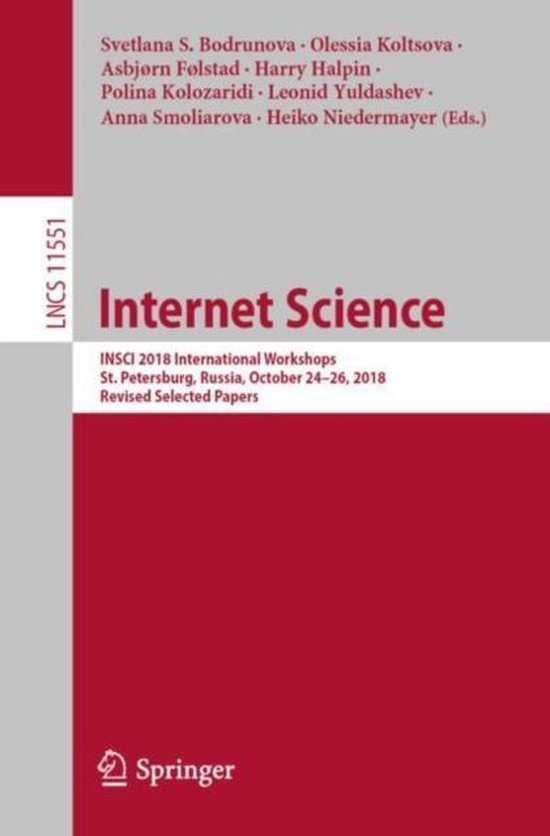Internet Science | 9783030177041 | Boeken | bol.com