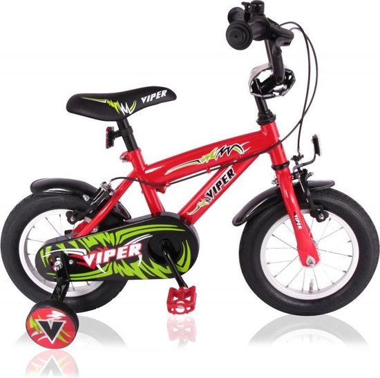 Jongens fiets MBM VIPER rood 12 inch handrem | bol