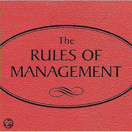 Rules Of Management Audio Cd, Richard Templar | 9780273707974 | Boeken ...