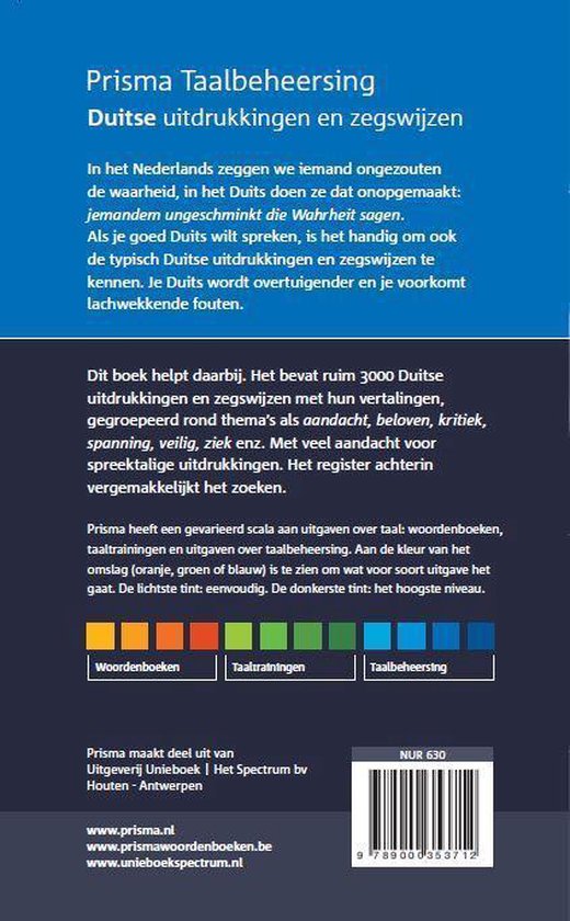 Prisma uitdrukkingen en zegswijzen, ingedeeld op onderwerp - Duitse ...