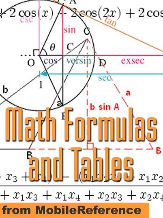 Math Formulas And Tables: Algebra, Trigonometry, Geometry, Linear ...