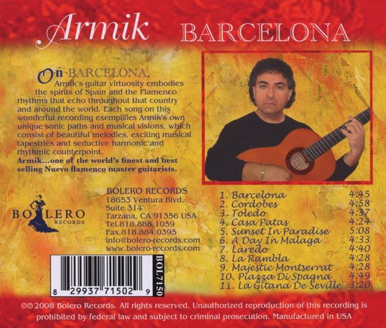 Armik - Barcelona (CD), Armik | Muziek | bol.com