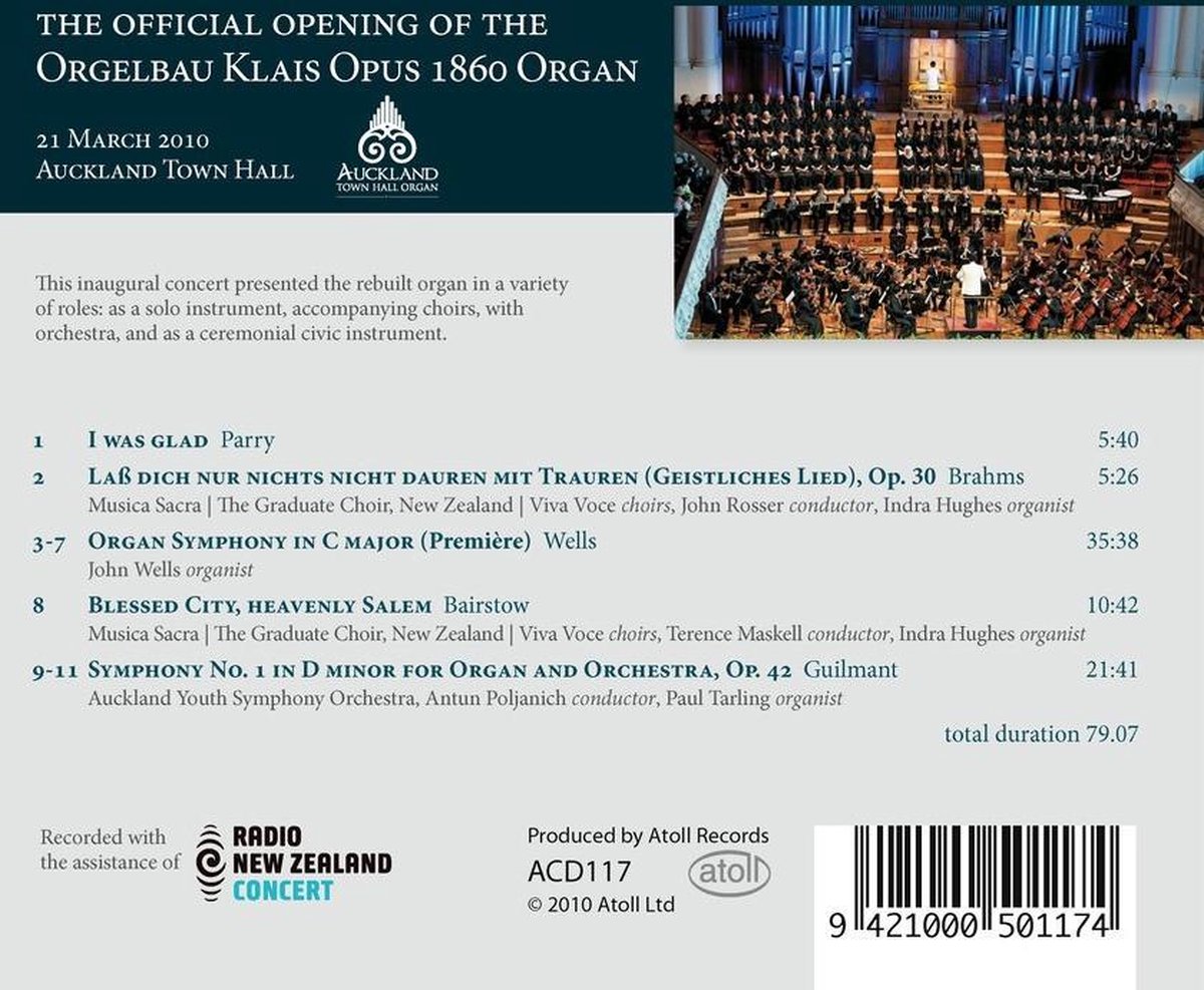 John Wells, Auckland Youth Orchestra, Antun Poljanich - Inaugural Concert (CD),... | bol.com