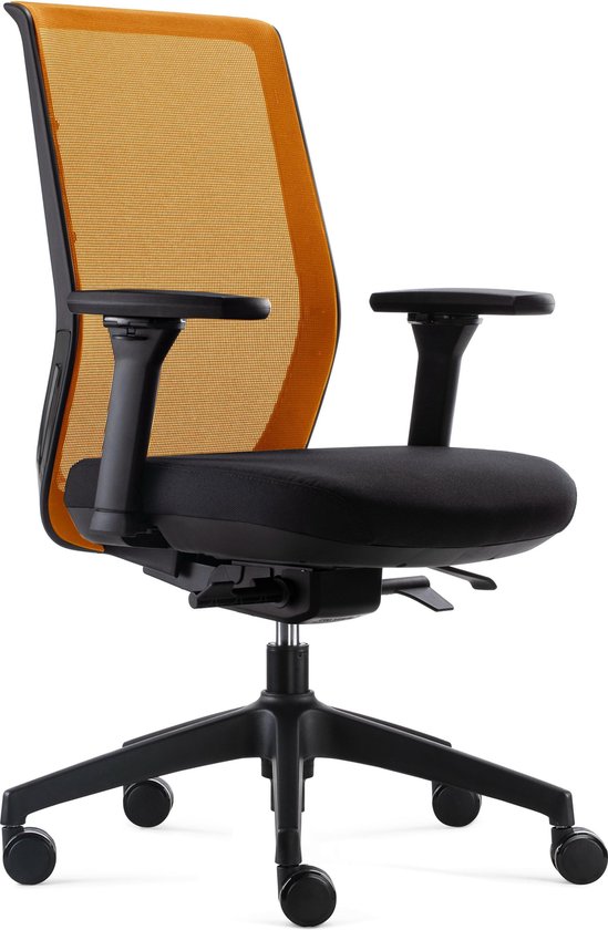 BenS 837-Synchro-4 Oranje Ergonomische Bureaustoel met alle instel ...