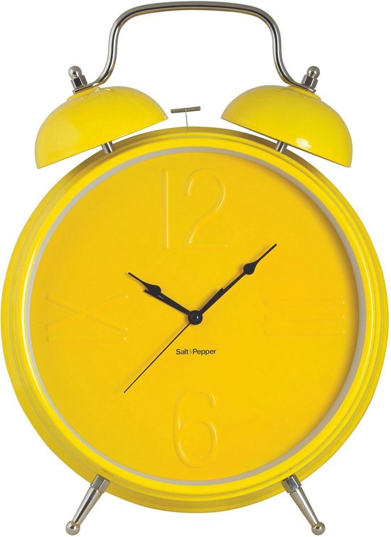 S&P ZONE klok 36 cm wekkerfunctie (geel) | bol.com