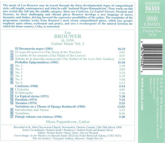 Elena Papandreou - Guitar Music 2 (CD), Elena Papandreou | Muziek | bol