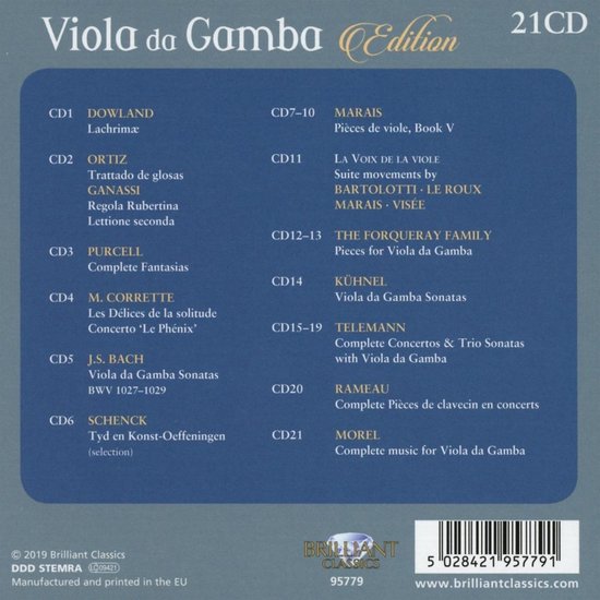 Viola Da Gamba Edition, various artists | CD (album) | Muziek | bol.com