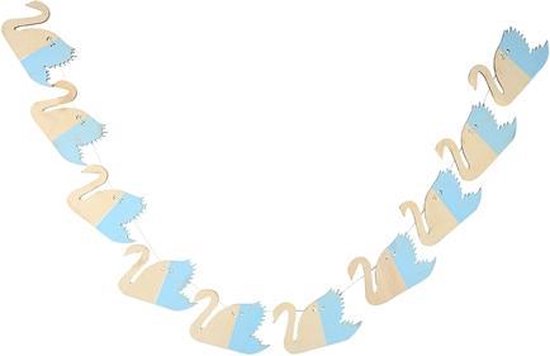 Luxe houten slinger - zwaan blauw | bol.com