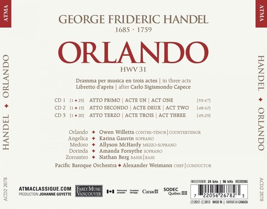 Handel: Orlando, Berg | CD (album) | Muziek | bol.com