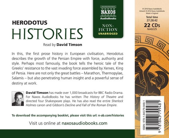 David Timson - Histories (23 CD), David Timson | Muziek | bol