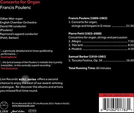 Gillian English Chamber Orchestra - Weir - Organ Concerto (CD), Gillian ...