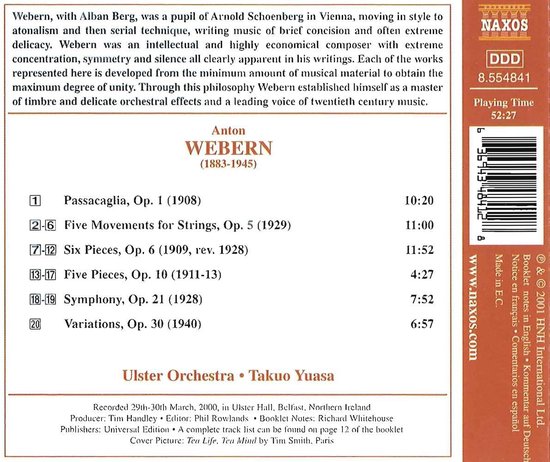 Ulster Orchestra - Webern: Orchestral Music (CD), Ulster Orchestra ...