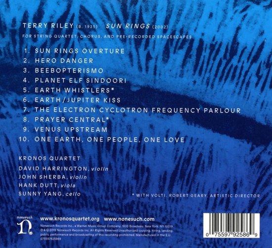 Kronos Quartet Sun Rings (CD) NASA Voyager, Kronos Quartet | CD (album) | Muziek | bol
