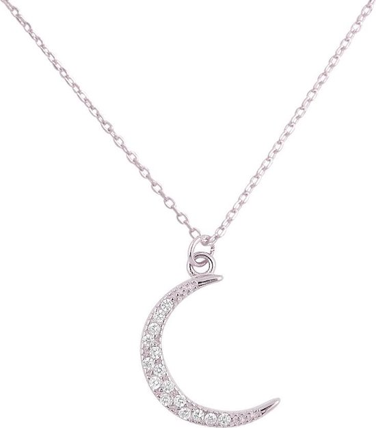 Fate Jewellery Ketting FJ4022 - Maan - 925 Zilver, ingelegd met ...