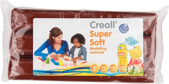 Creall - Supersoft Boetseerklei - Bruin - 500 Gram | bol.com