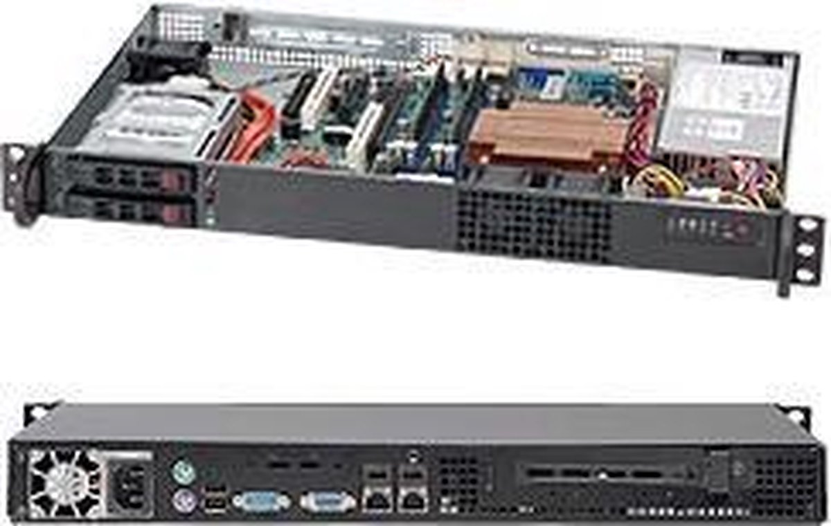 Supermicro SuperChassis 510T-203B Rack Zwart 200 W | bol