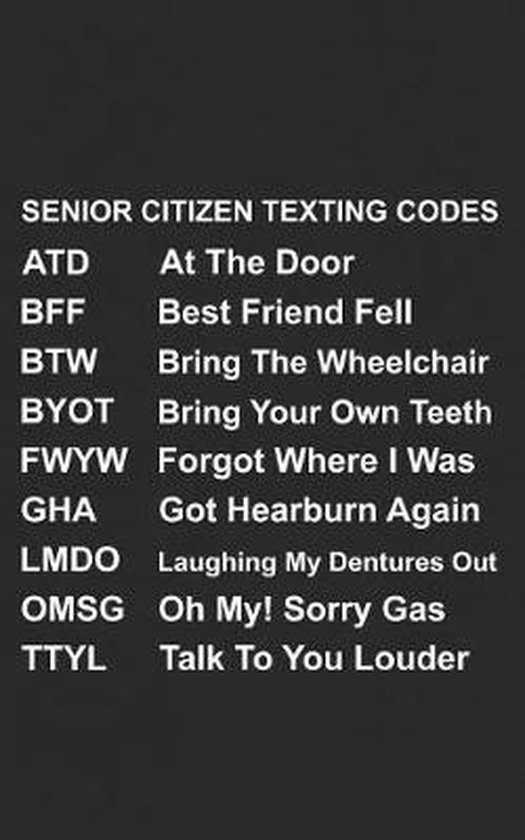 Senior Citizen Texting Codes, Senior Citizen | 9781070765600 | Boeken ...