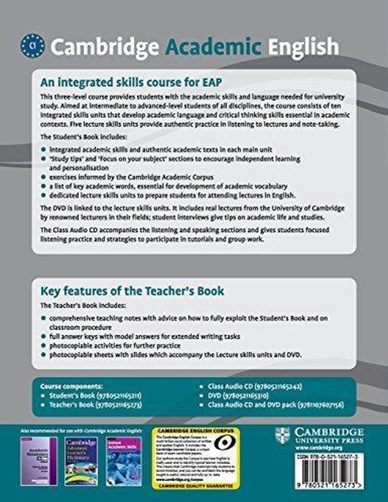 Cambridge Academic English C1 - Adv teacher's book | 9780521165273 ...
