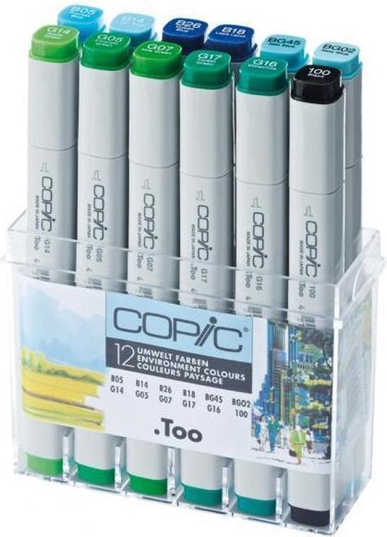 Copic Classic set Environment 12 kleuren | bol.com