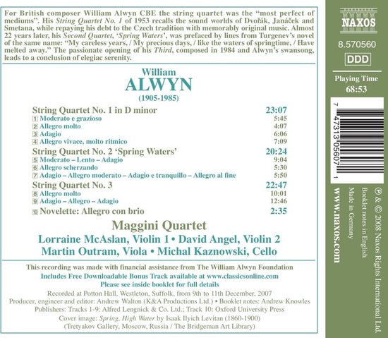 Maggini Quartet - String Quartets Nos.1-3 (CD), Maggini Quartet | Muziek | bol